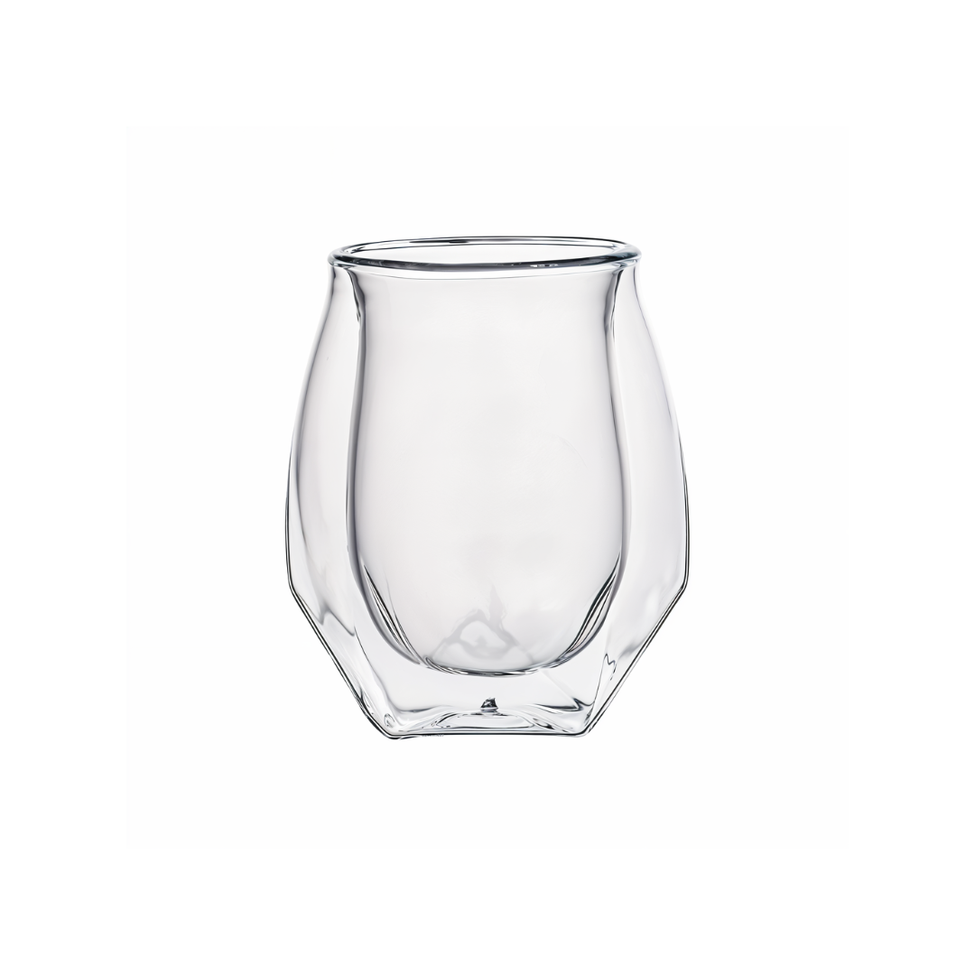 Sculpted Double-Wall Glass – Tomato Coffee